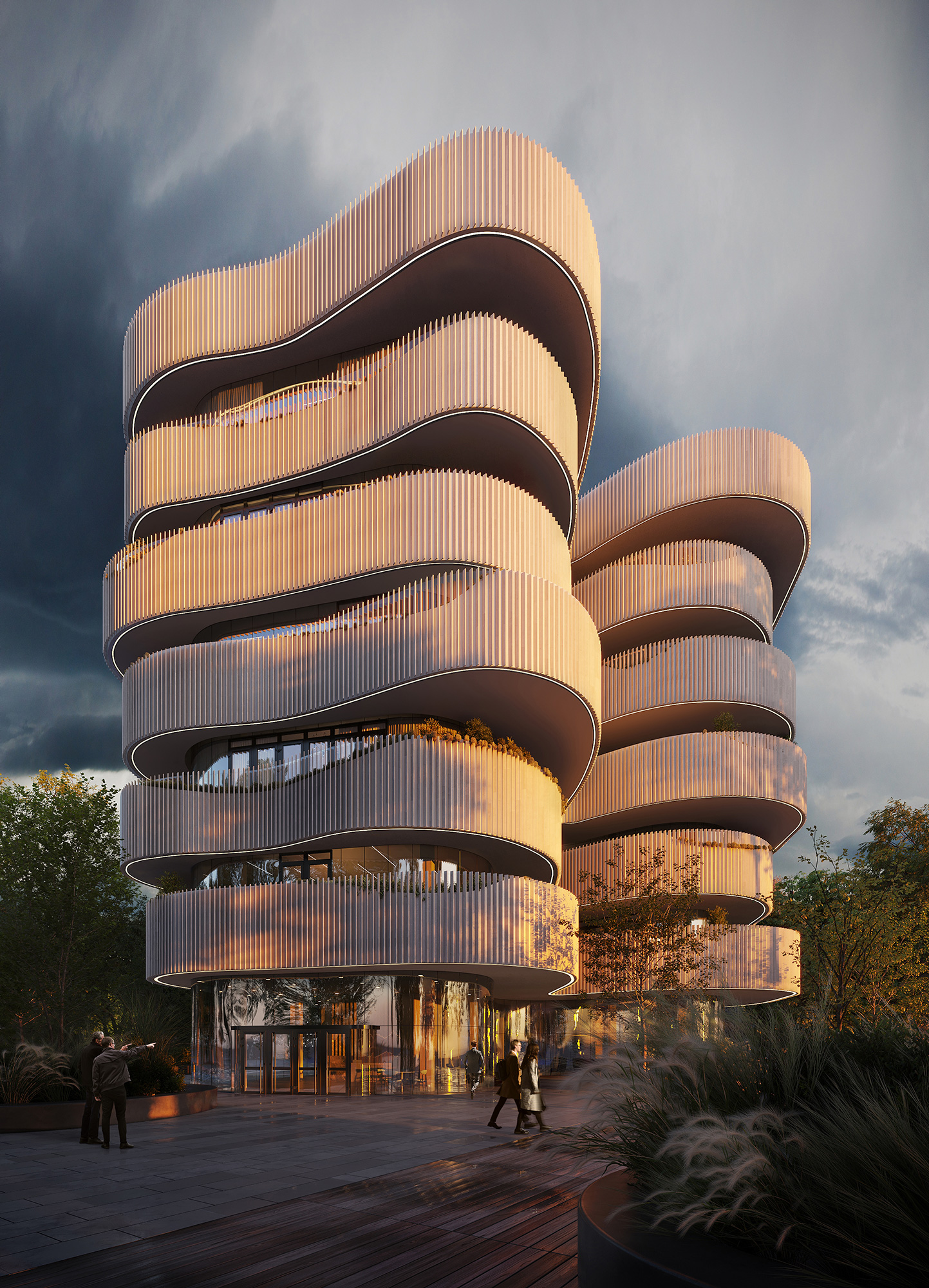 Exterior Visualization Of A New Work Office Building — Render Vision