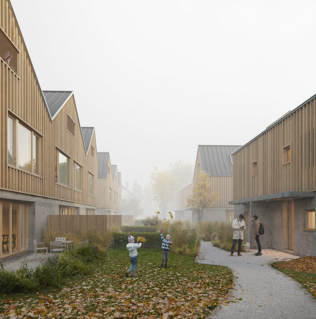 Exterior Visualization Of An Open-plan Residential Complex In Munich ...
